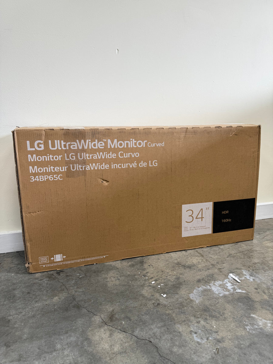 LG 34BP65C-B 34" 21:9 160 Hz FreeSync Curved VA Monitor – HN Shop