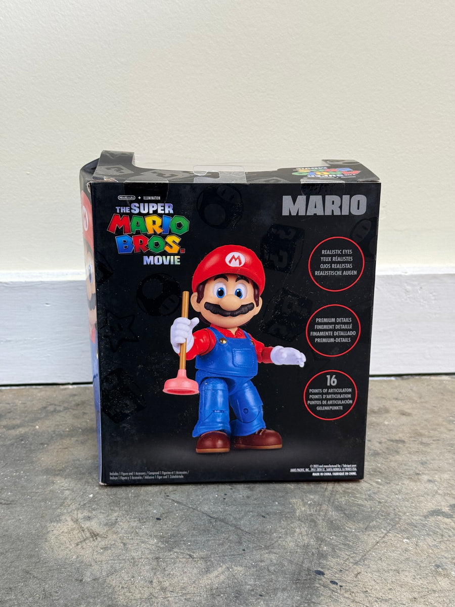 Super Mario Movie 5 inch Mario Action Figure with Plunger Accessory ...